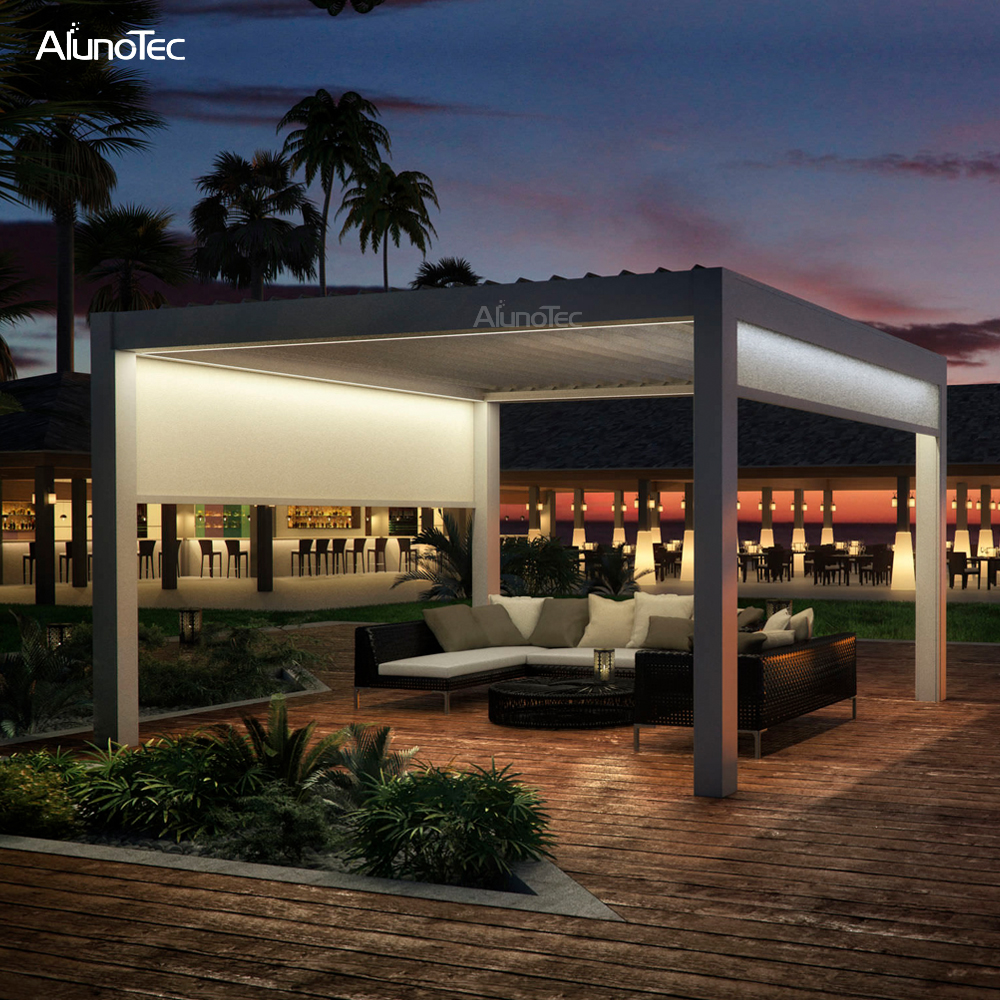 Outdoor Folding Automatic Louvered Pergola For Car Shading - Buy ...